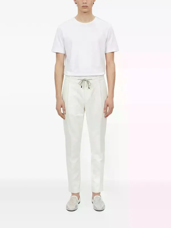 Eleventy Drawstring-waist Pleated Trousers
