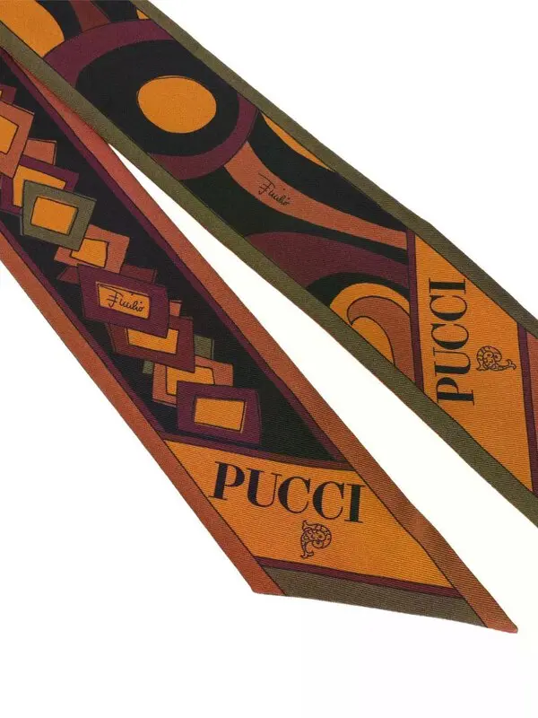Emilio Pucci Mixed-print Silk Bandeau