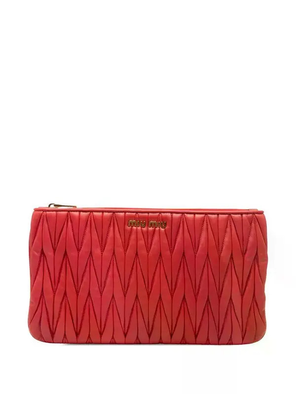 Miu Miu 2010-2026 Matelasse Nappa Clutch Bag