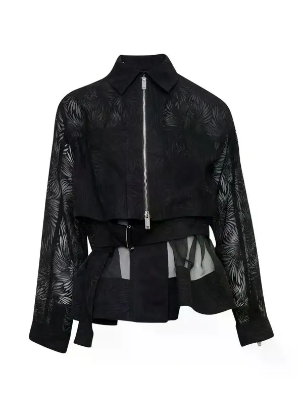 3.1 Phillip Lim Organza Fil Coupé Blouson Jacket