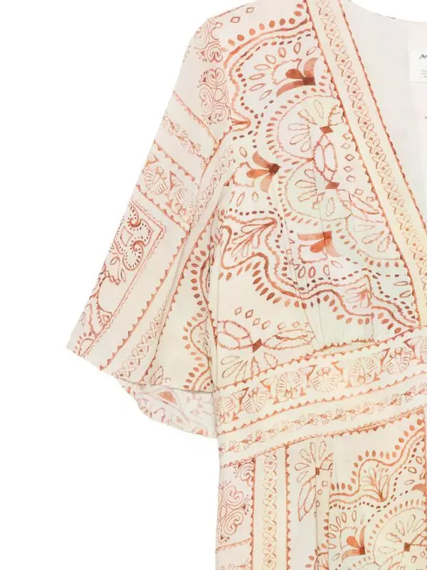 Maison123 Paisley-print V-neck Midi Dress