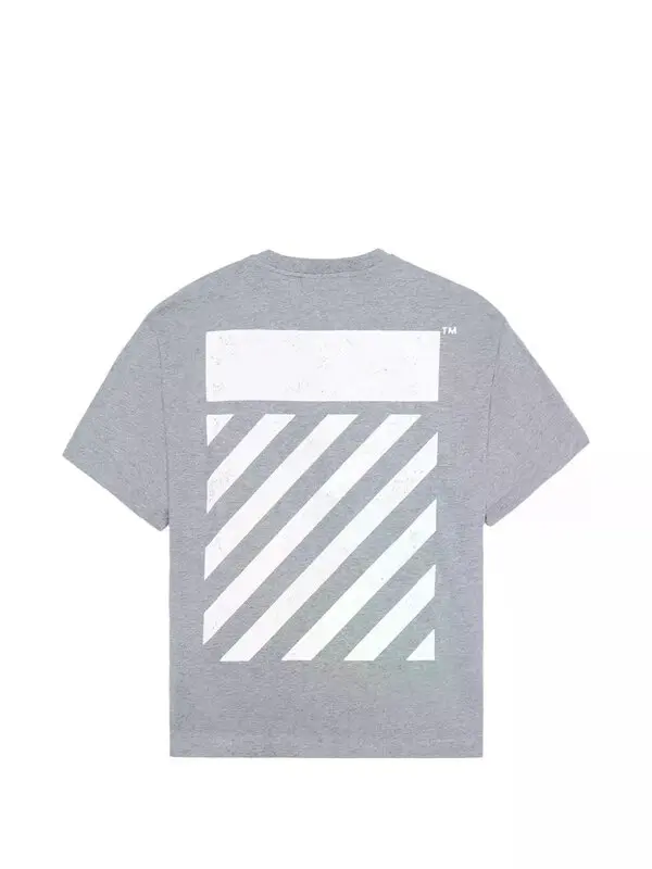L/AB C/O OFF-WHITE Diag-print T-shirt