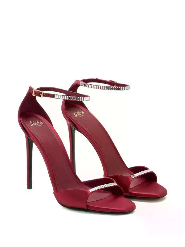 ALEVI MILANO Ninel Xtal Crystal-embellished Satin Sandals