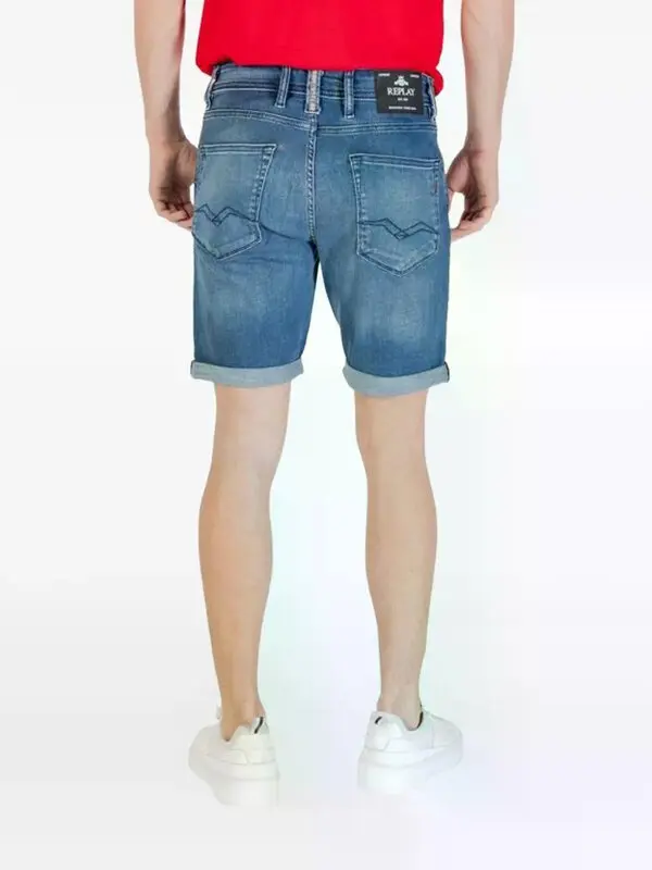REPLAY Rolled-hem Denim Shorts