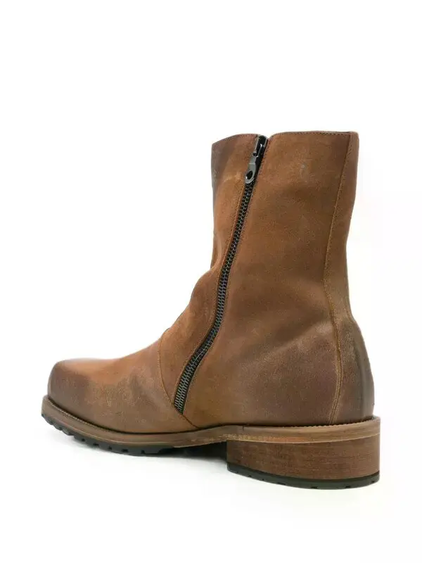 MORGILLO Side-zip Leather Boots