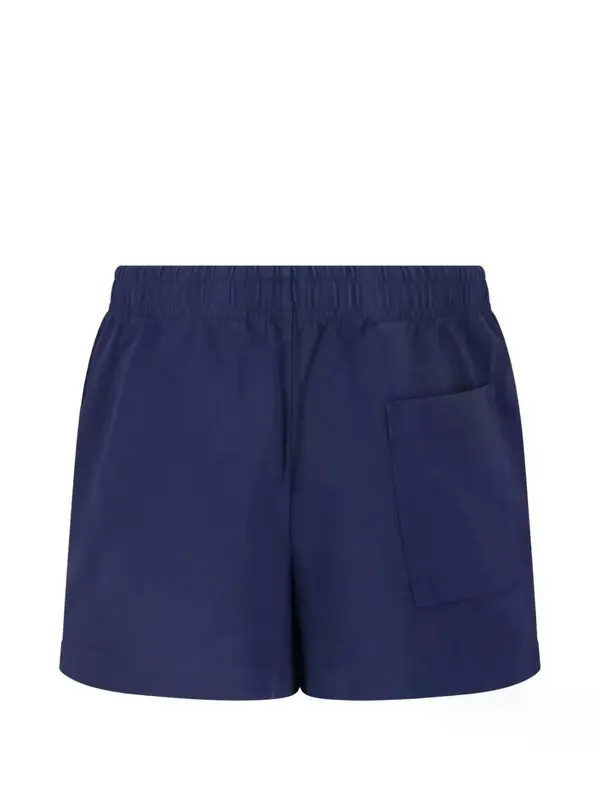 Sporty & Rich Lucy Logo-print Cotton Shorts - Blue