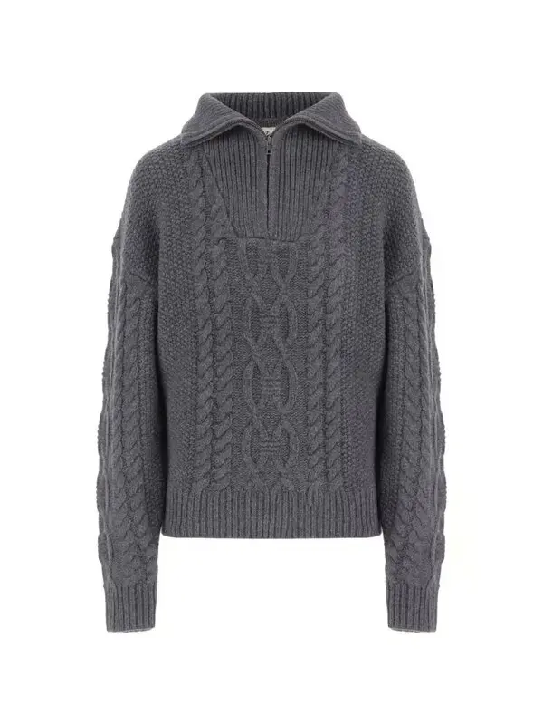 THE GARMENT Cable-knit Quarter-zip Sweater