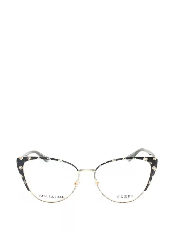 Guess Logo-print Cat-eye Glasses - Grey