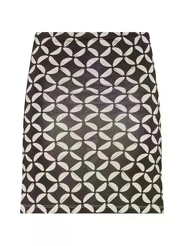 NIU Geometric-print Skirt