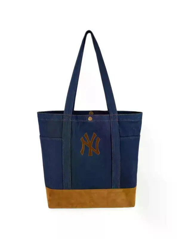 New Era Yankees Mlb Suede Denim Tote Bag - Blue