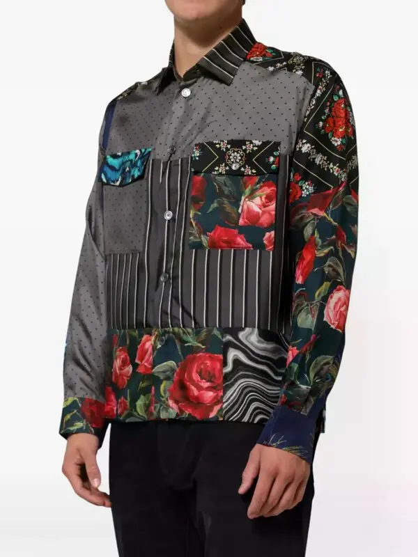 Dolce & Gabbana Patchwork Long-sleeve Shirt
