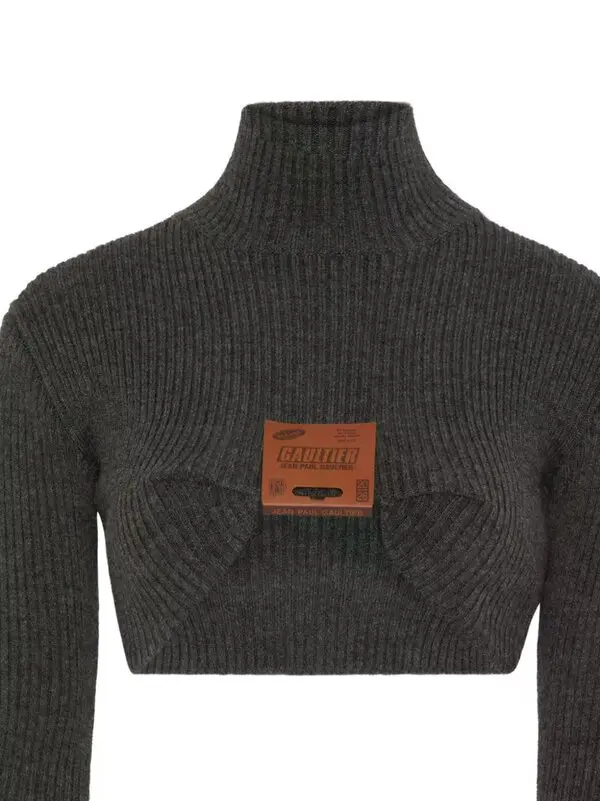 JEAN PAUL GAULTIER High-neck Cropped Sweater