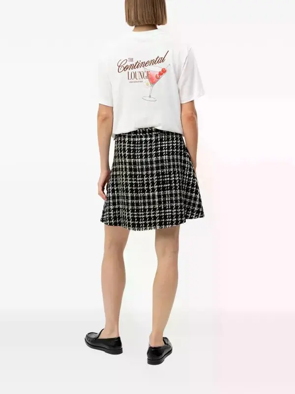 Hugo A-line Miniskirt In Checked Boucl