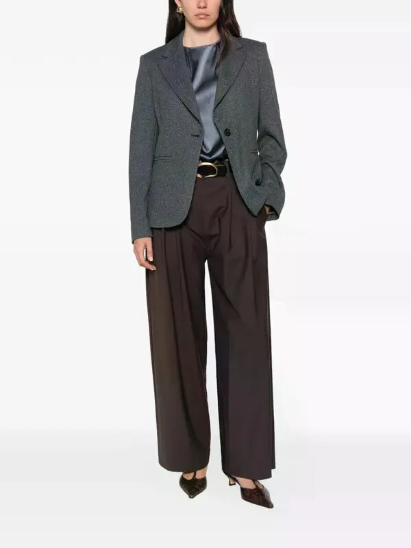 Max Mara Houndstooth-pattern Single-breasted Blazer