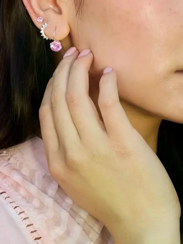 DOWER & HALL Star Huggie Hoops Earrings