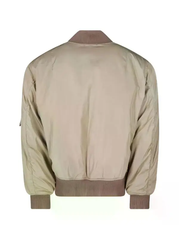 Auralee Shearling-lined Silk Bomber Jacket