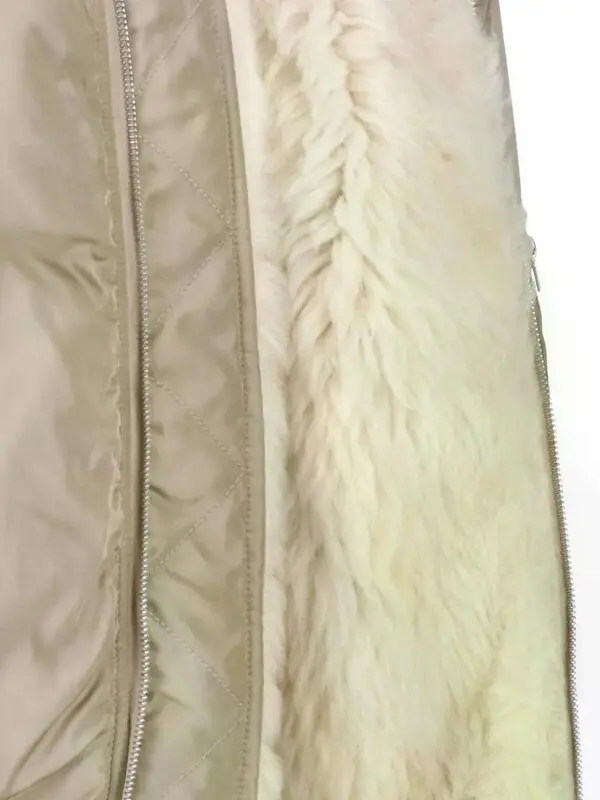 Auralee Shearling-lined Silk Bomber Jacket