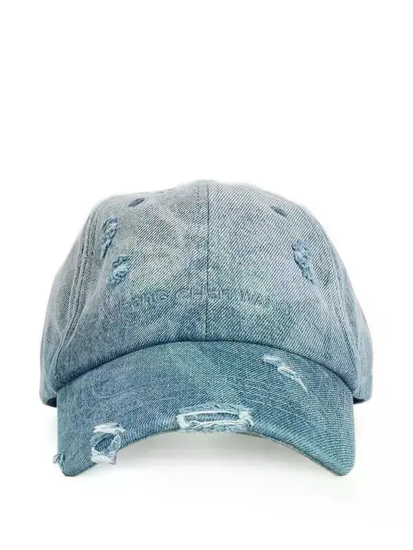 FENG CHEN WANG Distressed-effect Washed Baseball Cap