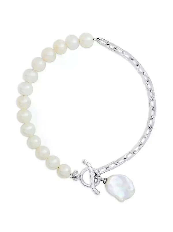 DOWER & HALL Pearl Chain Bracelet - Silver
