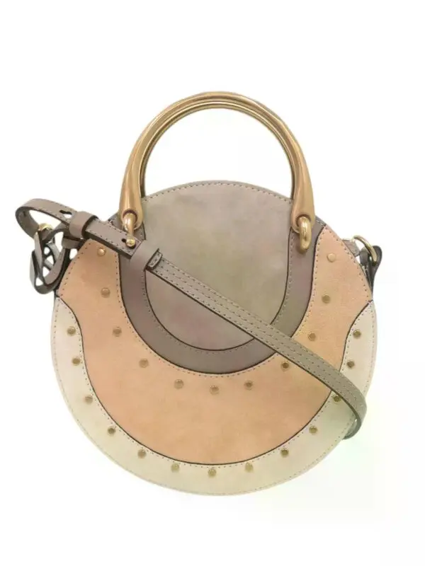 Chloé 2010-2026 Small Tricolor Calfskin And Suede Pixie Satchel