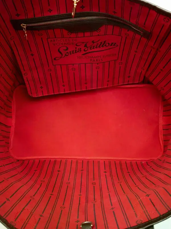 LOUIS VUITTON 2010 Damier Ebene Neverfull Gm Tote Bag