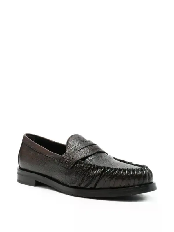 MORGILLO Grained-leather Loafers