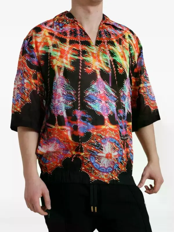 Dolce & Gabbana Luminarie-print Silk T-shirt