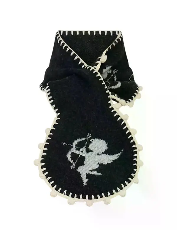 RENLI SU Cupid Intarsia-knit Scarf