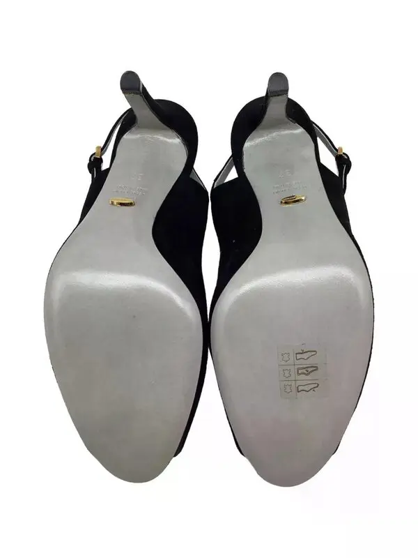 SERGIO ROSSI Slingback Peep-toe Sandals