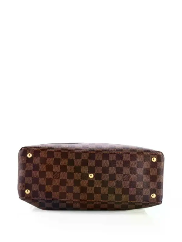 LOUIS VUITTON Riverside Handbag Damier With Leather Tote Bag