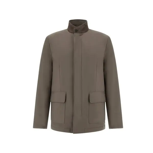 Paul & Shark Typhoon® Platinum Field Jacket With Suede Details