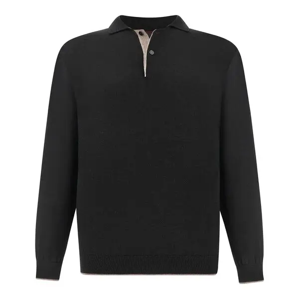 Paul & Shark Piuma Wool Polo Shirt - Black