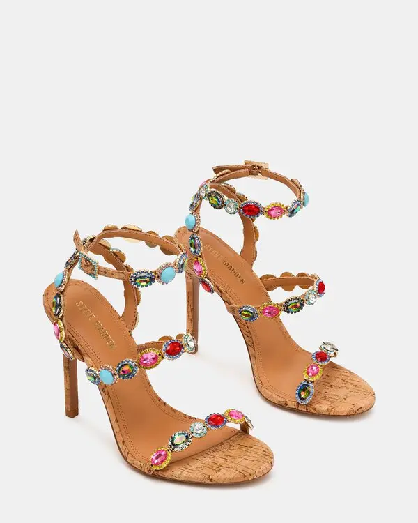 Steve Madden Tamala Cork Strappy Heels