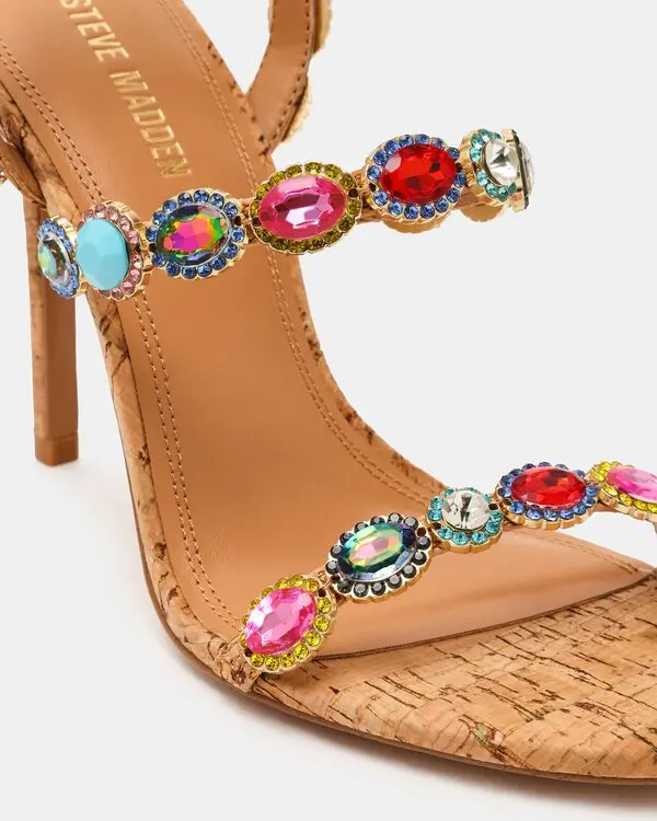 Steve Madden Tamala Cork Strappy Heels