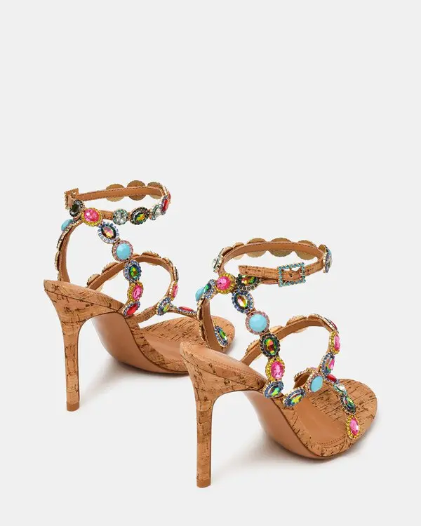 Steve Madden Tamala Cork Strappy Heels