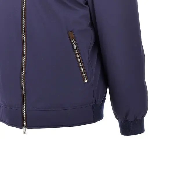 Brunello Cucinelli Stretch Nylon Down Jacket An - Blue
