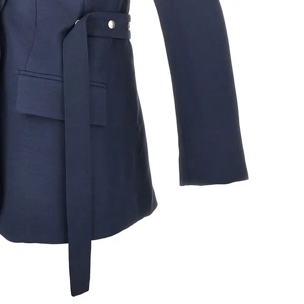 Stella McCartney Single-breasted Jacket With Press-studs Belt - Blue