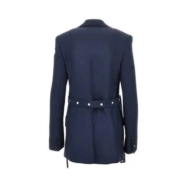 Stella McCartney Single-breasted Jacket With Press-studs Belt - Blue