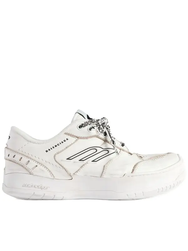 Balenciaga Hamptons Platform Sneakers - White