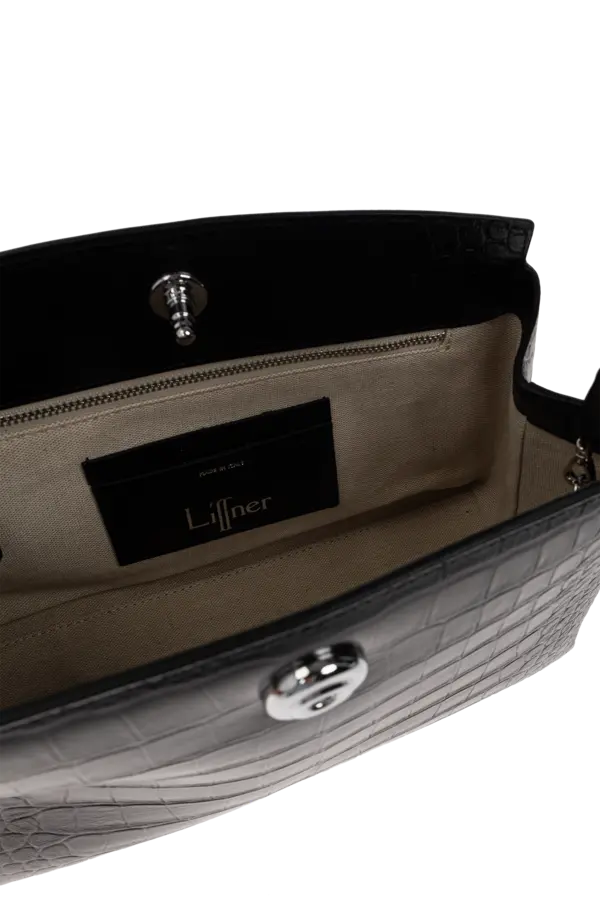 LIFFNER Leather Bag ‘pushlock Croc