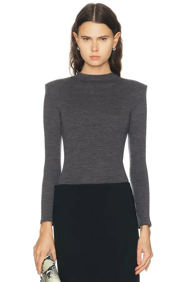 JIL SANDER Long Sleeve Bodysuit Top