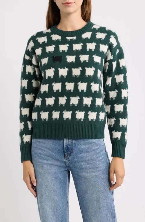 ROWING BLAZERS Sheep Wool Crewneck Sweater - Green