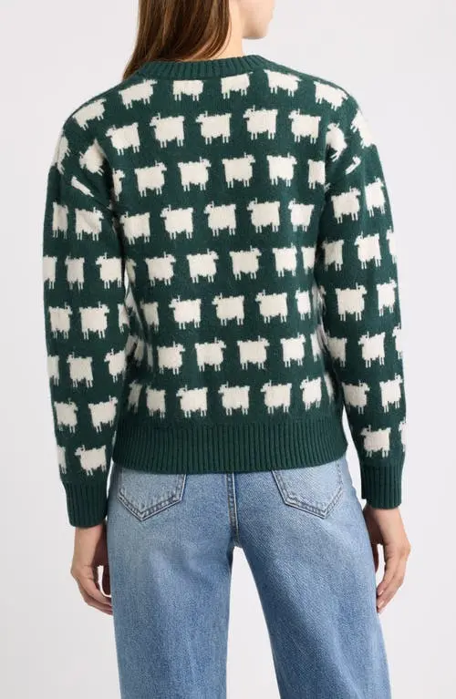 ROWING BLAZERS Sheep Wool Crewneck Sweater - Green