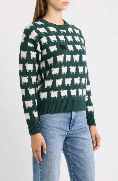ROWING BLAZERS Sheep Wool Crewneck Sweater - Green