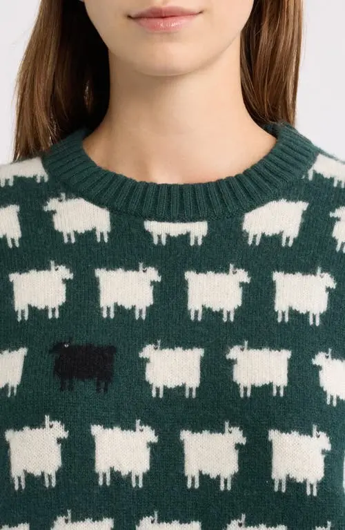 ROWING BLAZERS Sheep Wool Crewneck Sweater - Green