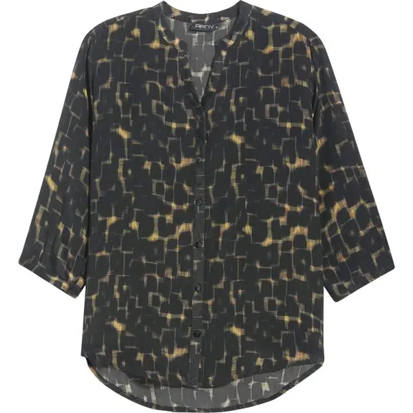 APNY Mandarin Collar Three-quarter Sleeve Shirt