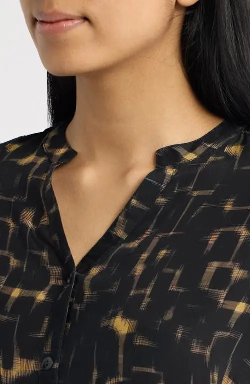 APNY Mandarin Collar Three-quarter Sleeve Shirt