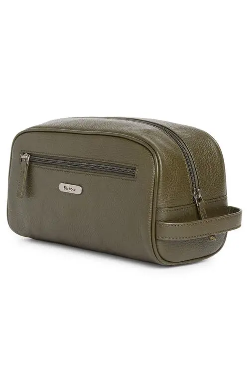 Barbour Brunton Leather Washbag