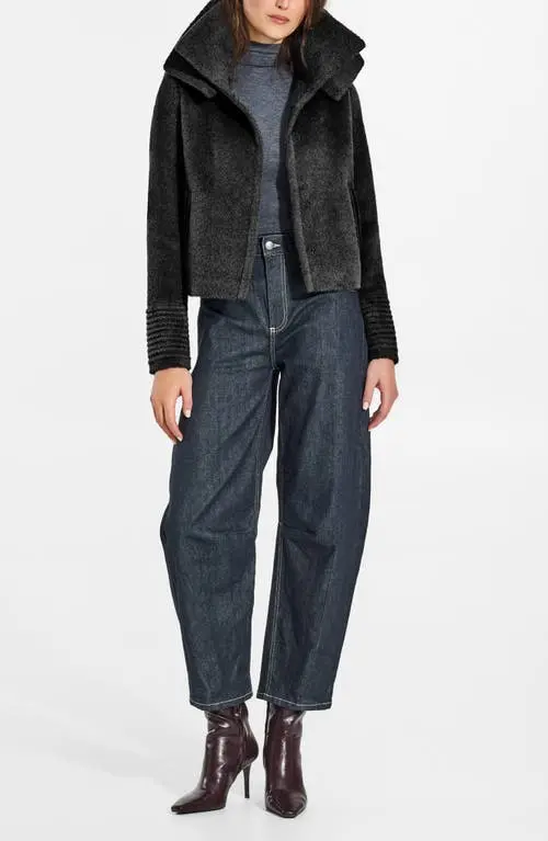 Sentaler Boucle Alpaca Blend Moto Jacket