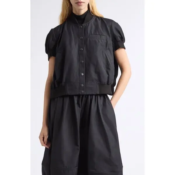 MELITTA BAUMEISTER Snap Bomber Shirt - Black